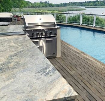 Outdoor Kitchen, Natural Stone Countertops - Mont Krest